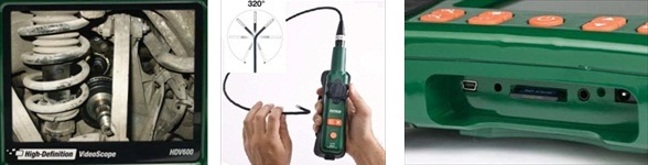 Zaslon premera 144mm Krmilna enota s gibljivo sondo Izdhodi na ohišju HD kamere